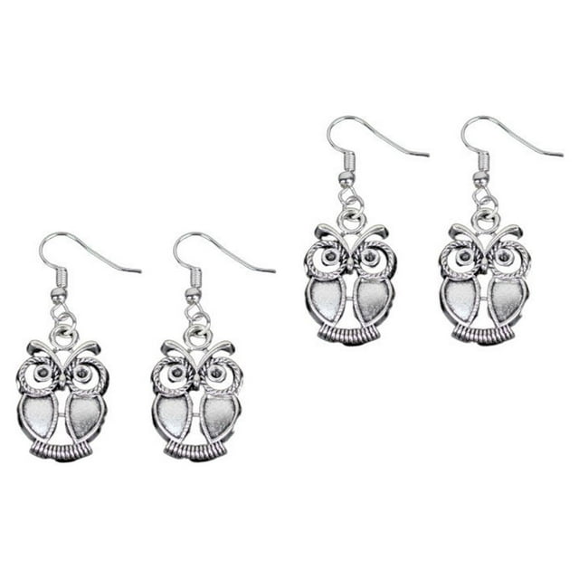 2 Pairs of Fashion Alloy Earrings Retro Owl Design Eardrops Elegant Ear ... 2 Pairs of Fashion Alloy Earrings Retro Owl Design Eardrops Elegant Ear ...