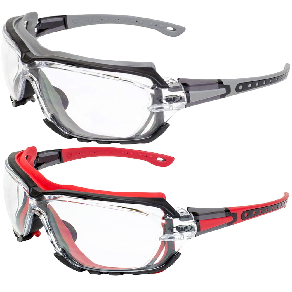 2 Pairs of Global Vision Octane Motorcycle Riding Glasses Grey and Red ...