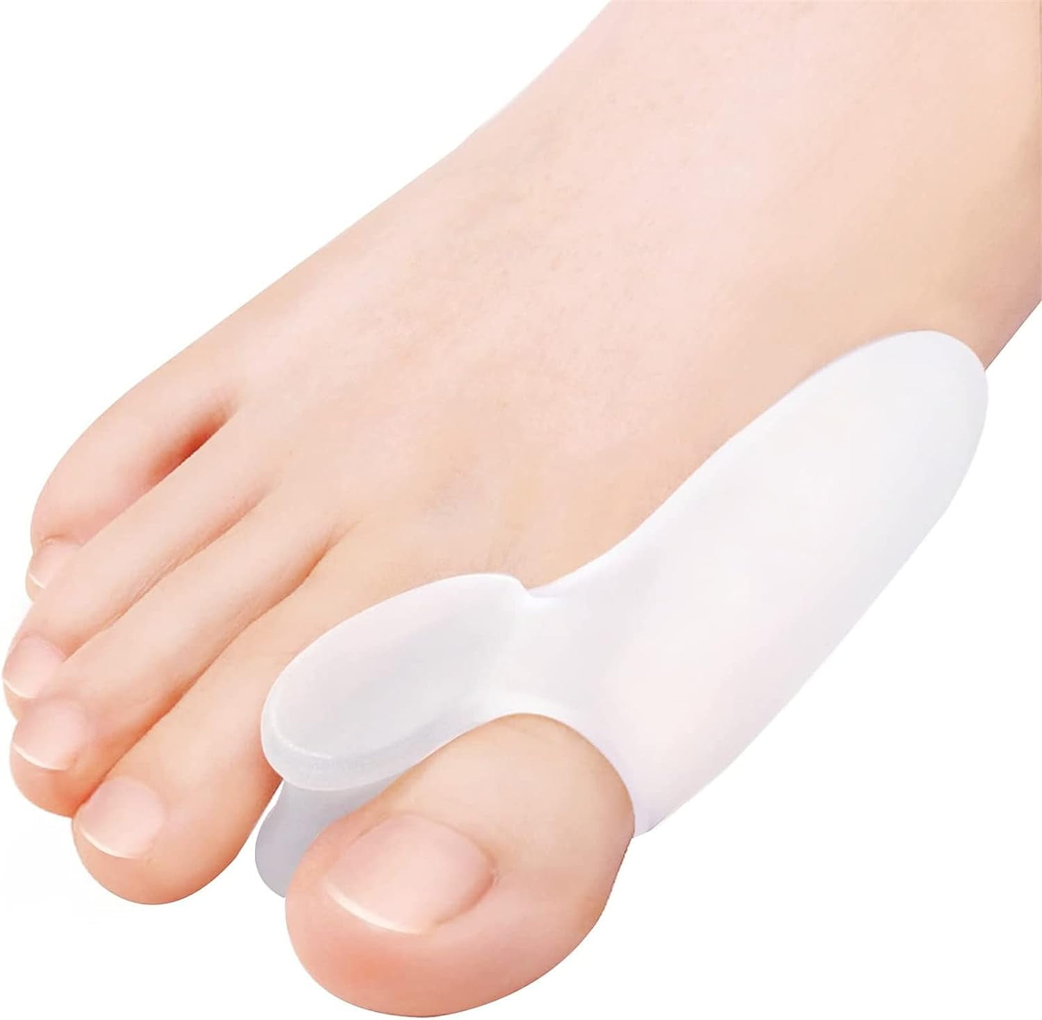 2 Pairs of Hallux Valgus Correction Silicone Toe Separators with Bunion ...