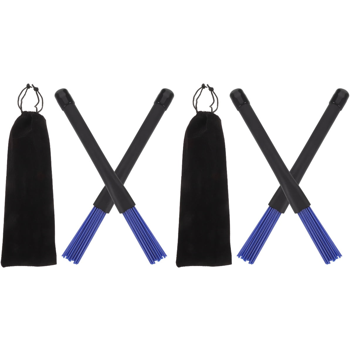 2 Pairs of Practical Drum Set Brush Nylon Wire Drum Brush Jazz Drum ...