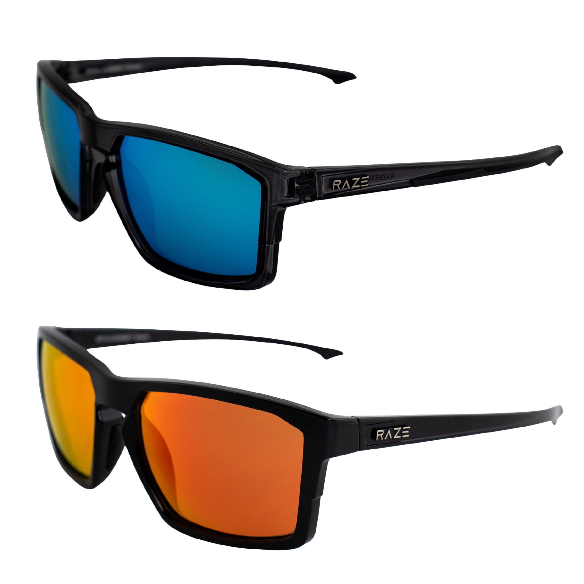 2 Pairs of Raze Journey Sports & Motorcycle Sunglasses Crystal Grey ...