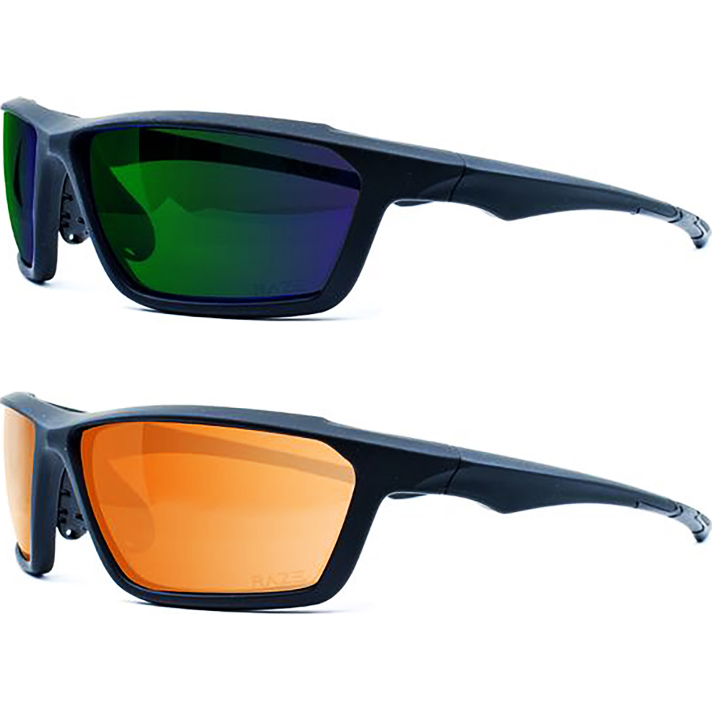 2 Pairs of Raze Motorcycle Riding Sunglasses Black Raze Touch Frames ...