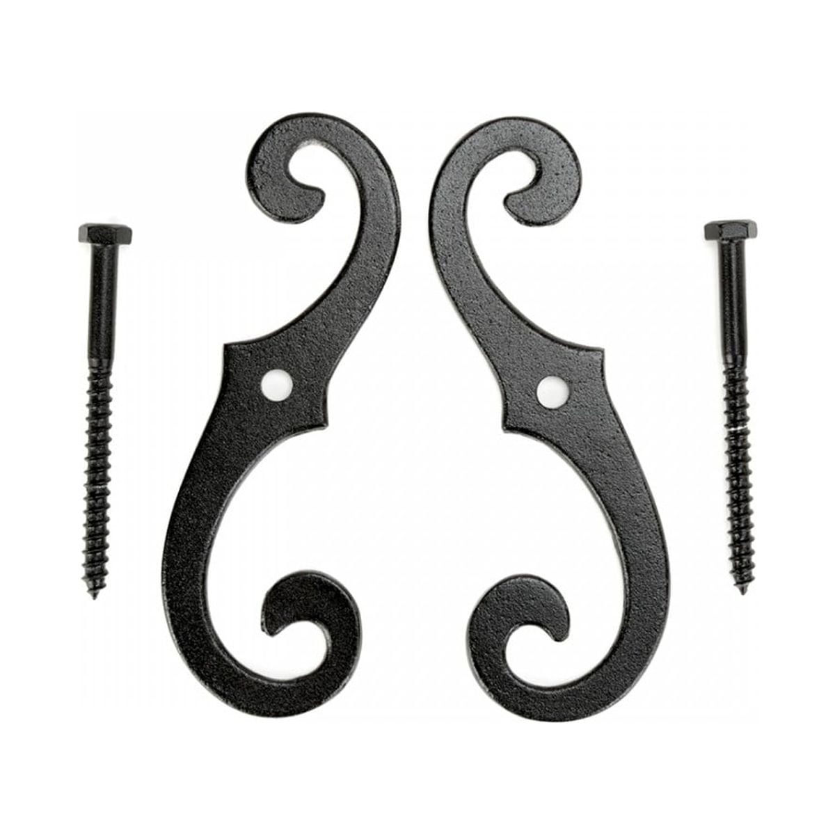 2 Pairs of Vintage Shutter Dogs S Shaped Shutter Hardware in Black ...