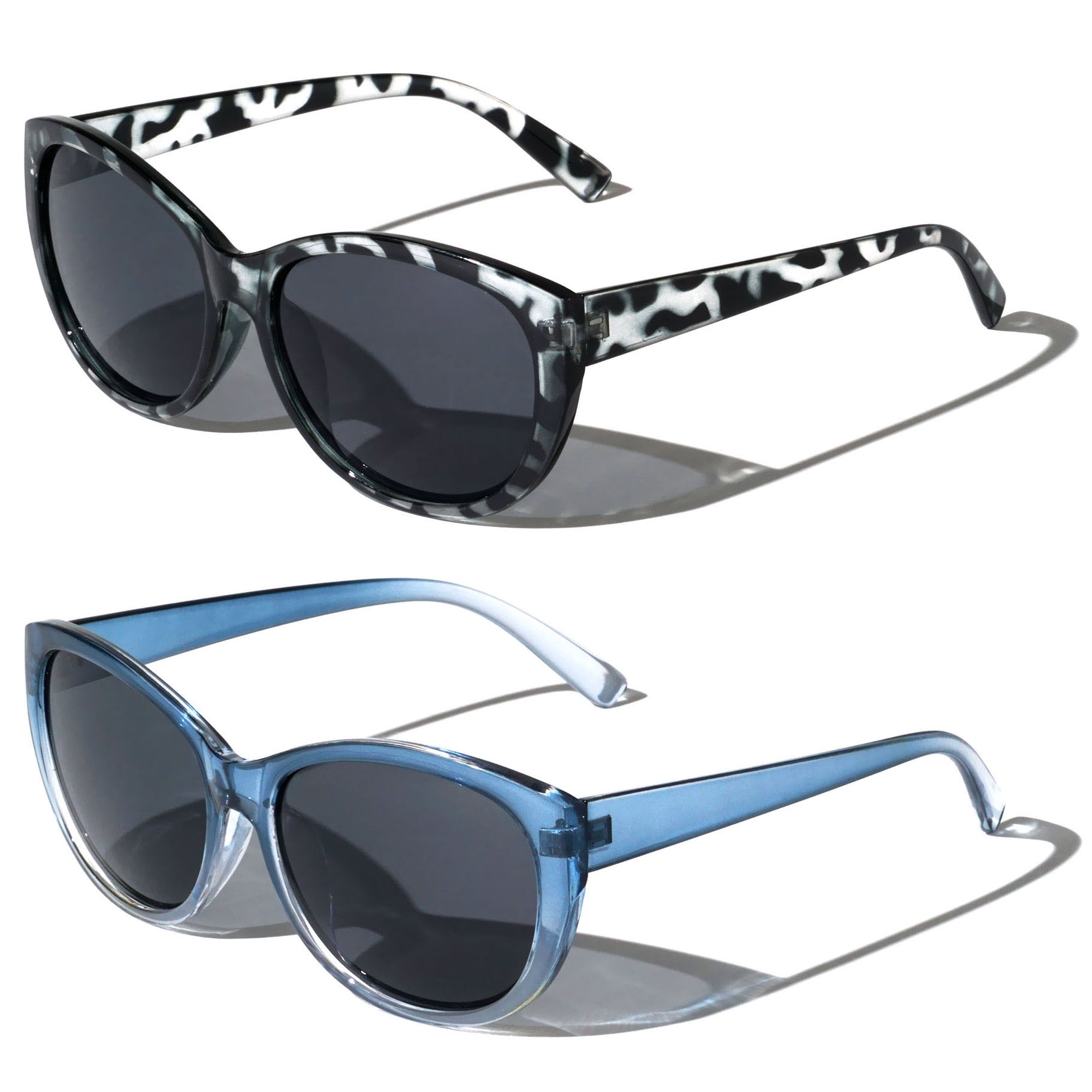2 Pairs of Womens Fully Magnified Outdoor Reading Sunglasses - Full ...