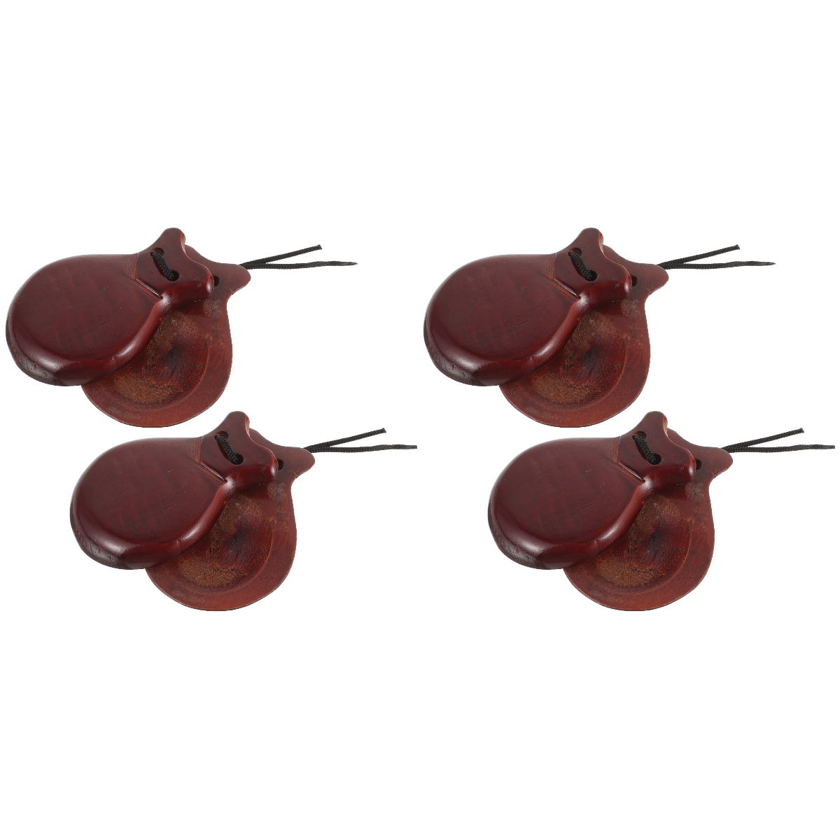 2 Pairs of Wooden Kids Castanets Finger Castanets Toys Children Musical ...