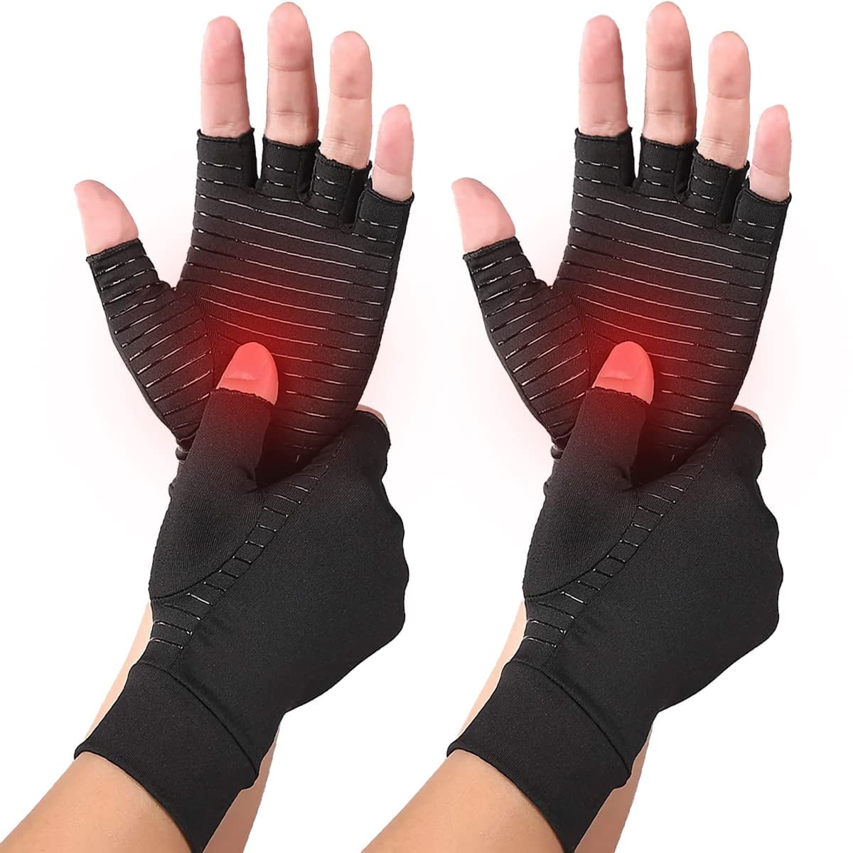 2 PairsArthritis Compression Gloves, Relieve Hand Swelling, Arthritis ...