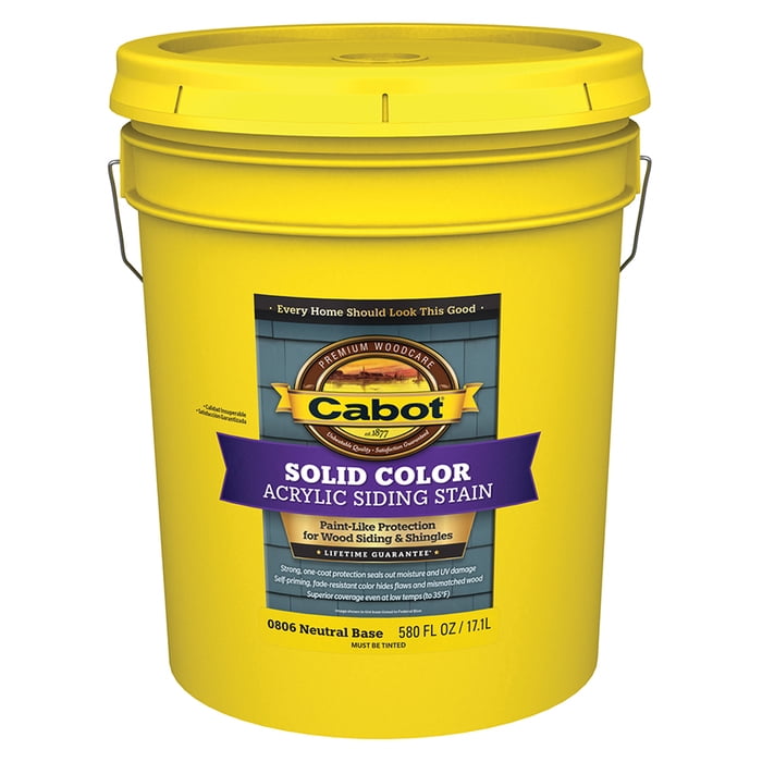 2 Pallets (72 ct) of 5 gal Cabot Stains 0806 Neutral Base PROVT Solid ...