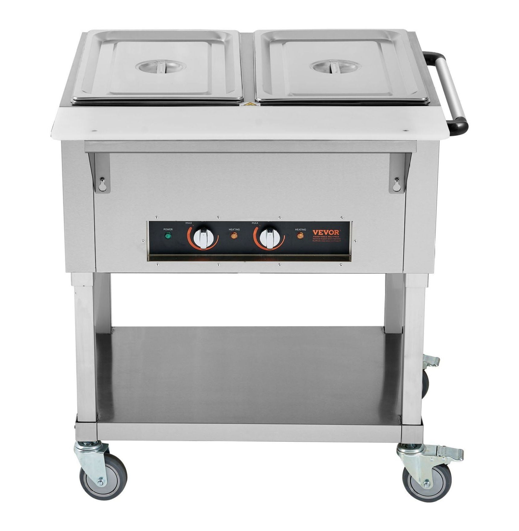 2-Pan Food Warmer, 2 x 20.6QT Electric Steam Table, 1000W Professional ...