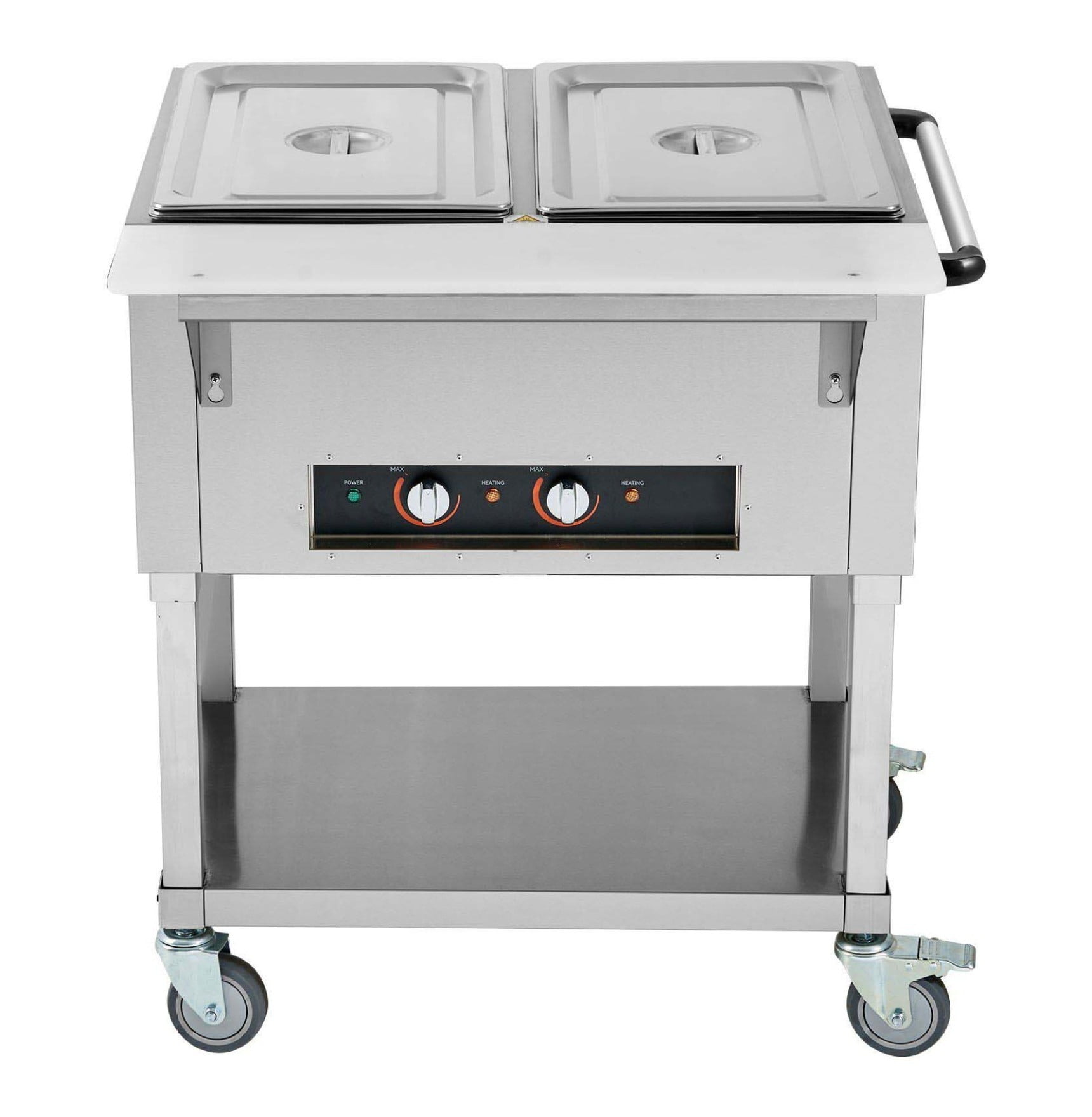 2-Pan Food Warmer, 2x20.6QT Electric Buffet Server, 1000W Stainless ...