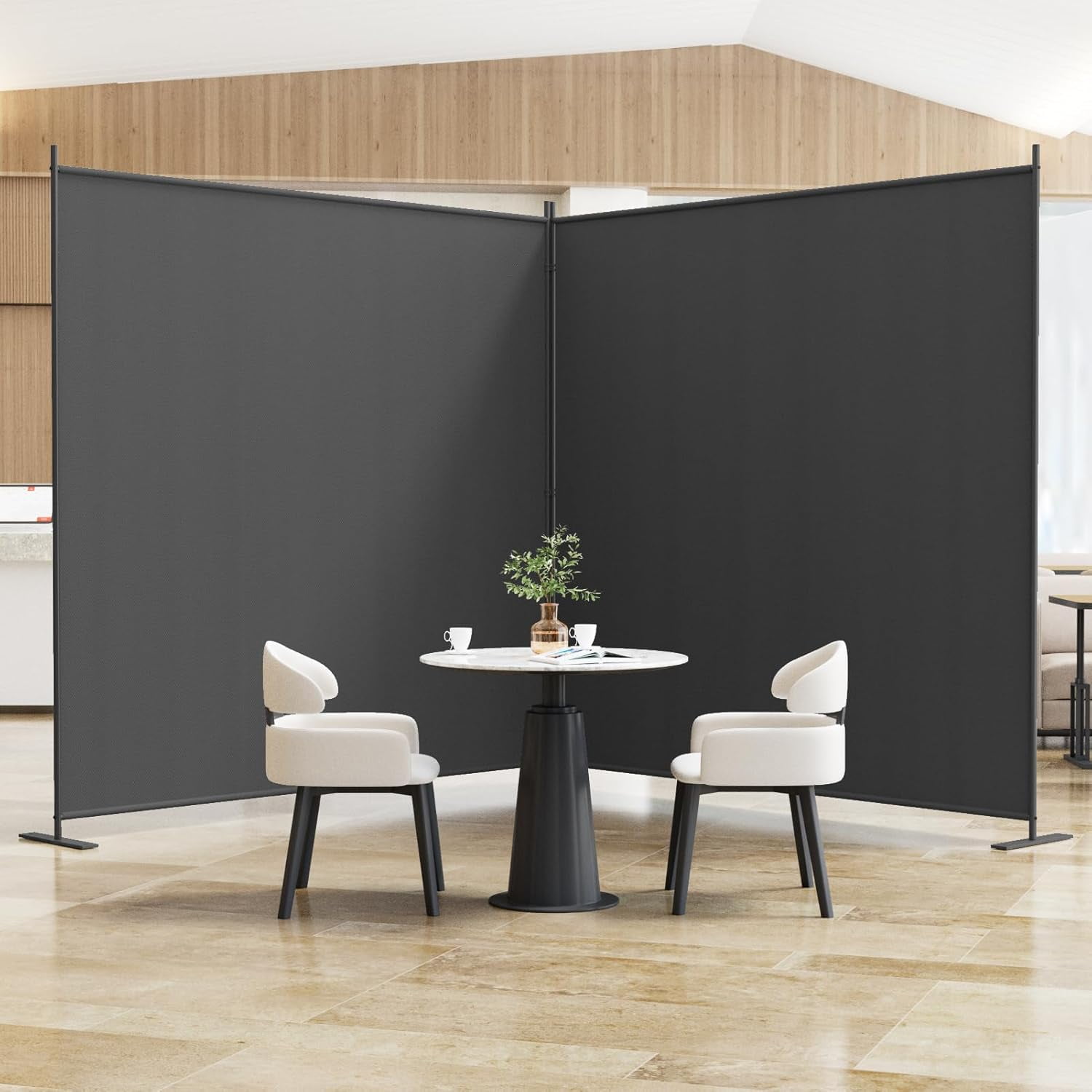 2-Panel 6 ft Tall Indoor Folding Room Divider, Portable Privacy Screen ...