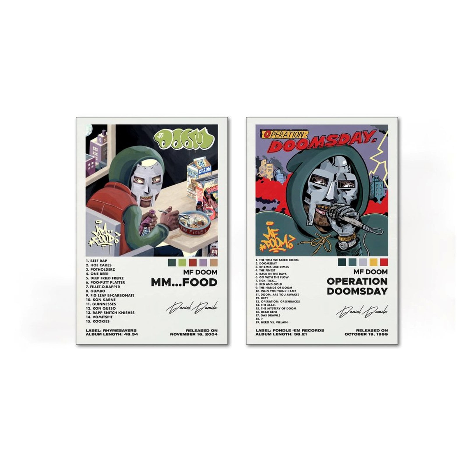 2 Panel MF MM Doom Operation Doomsday Food Alternate Cover Poster ...