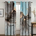 2 Panel Marble Curtains Pink Gold Grey Curtains for Luxury Bedroom ...