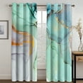 2 Panel Marble Curtains Pink Gold Grey Curtains for Luxury Bedroom ...