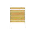 2-Panel Natural Cedar Wood Privacy Screen with Anti-Rust Metal Frame ...