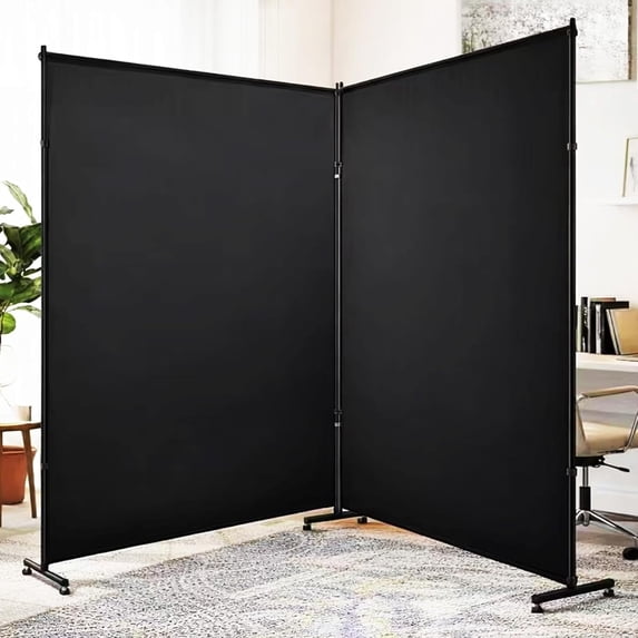 2 Panel Room Divider, 5FTX6FT Compact Privacy Screen with Thick Fabric ...