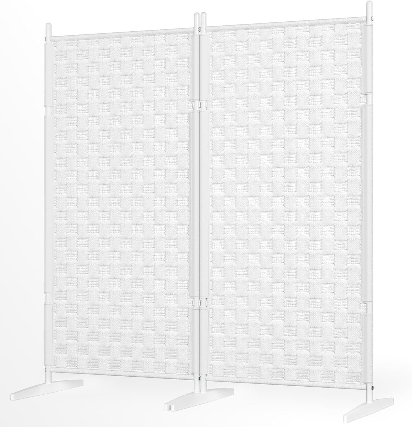 2 Panel Room Divider for Room Separation - White Wall Dividers for ...