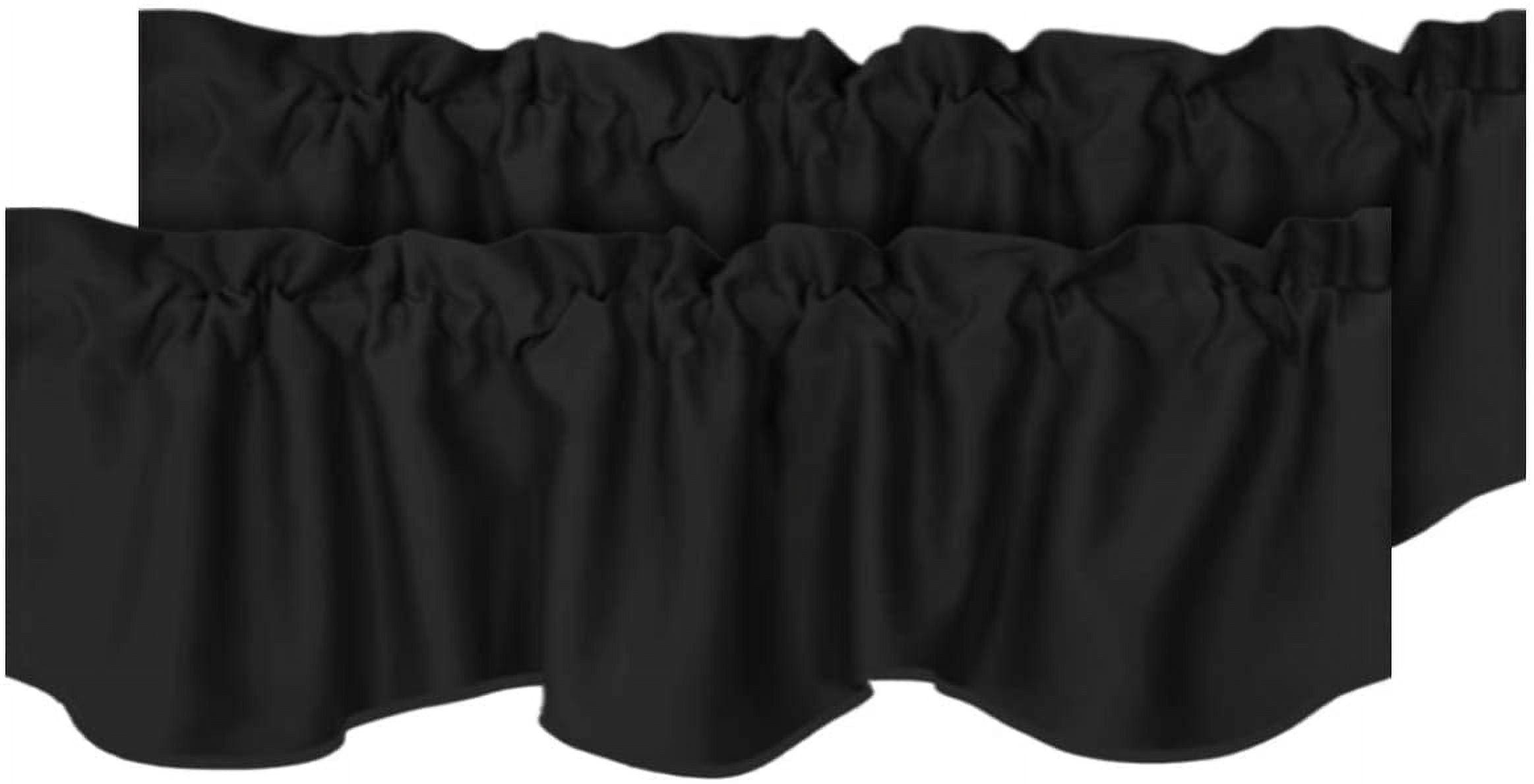 2 Panels Blackout Curtain Valances for Kitchen Windows/Living Room ...