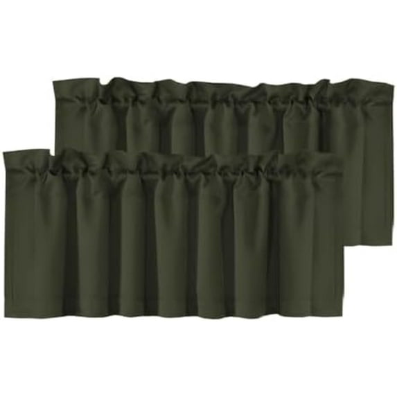 2 Panels Blackout Valances for Small Windows Thermal Insulated Short ...