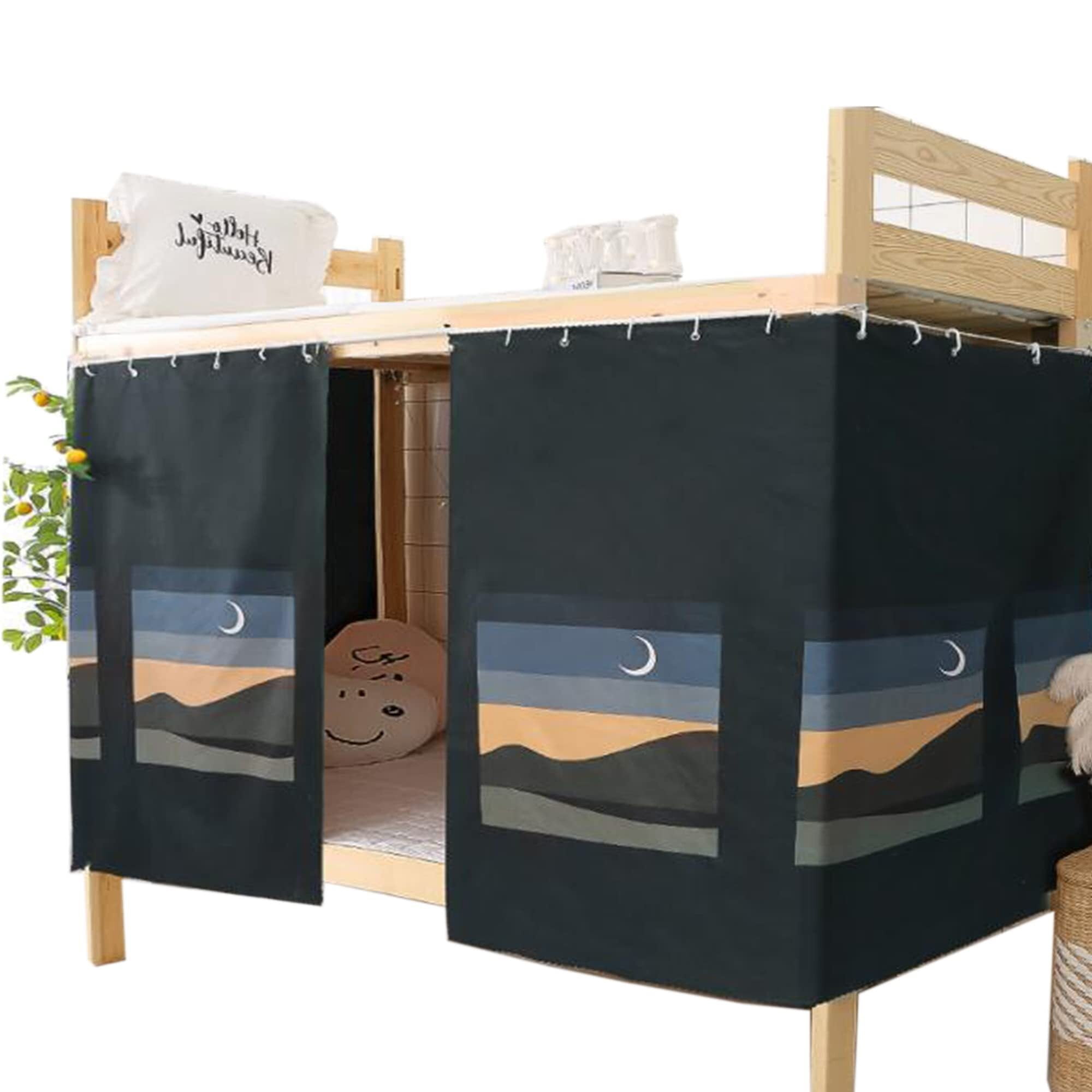 2 Panels,Bottom Bunk Bed Curtains Cloth Bed Canopy Students Curtain ...