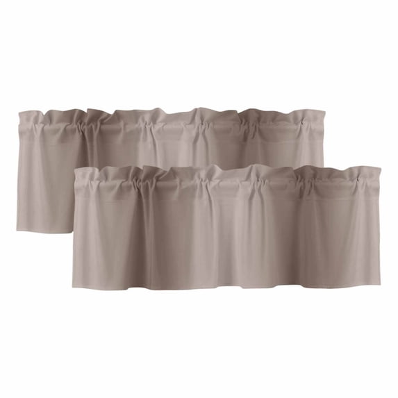2 Panels Brown Ombre Valance for Windows, Farmhouse Brown Gradient ...