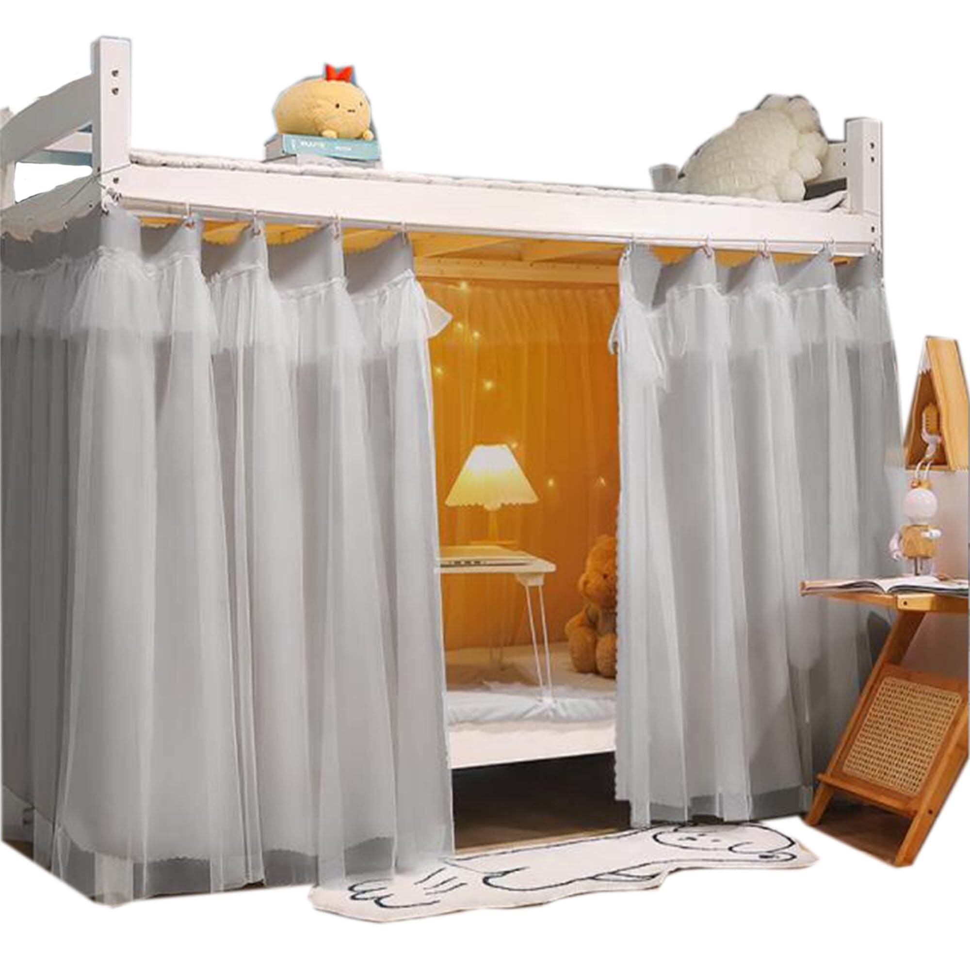 wang 2 Panels,Dorm Home Solid Thicken Bunk Blackout Bed Curtains Cloth ...