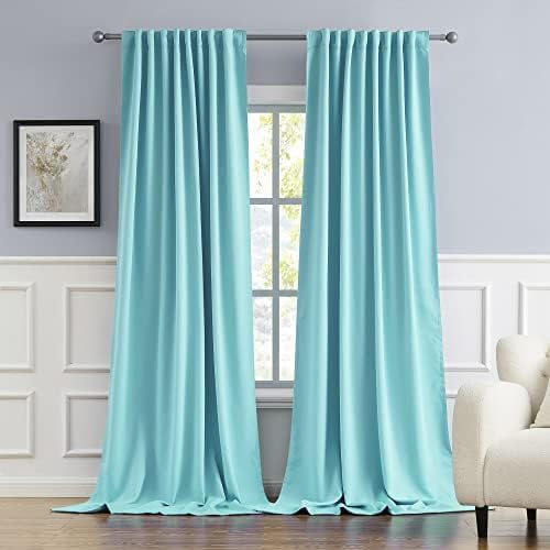 2 Panels Extra Long Curtains for Home Decor - 108 Inches Long Room ...