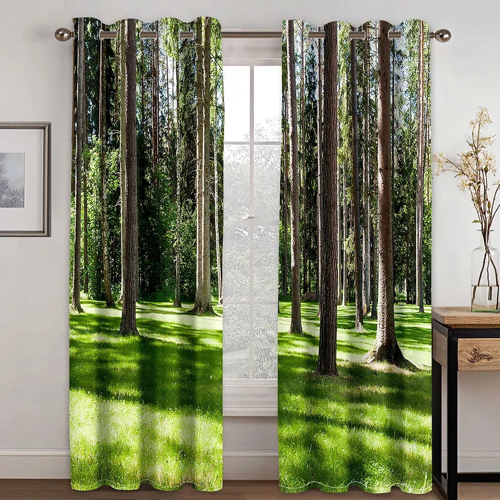 2 Panels Natural Beach Seaside Balcony Scenery Island Plants Free ...