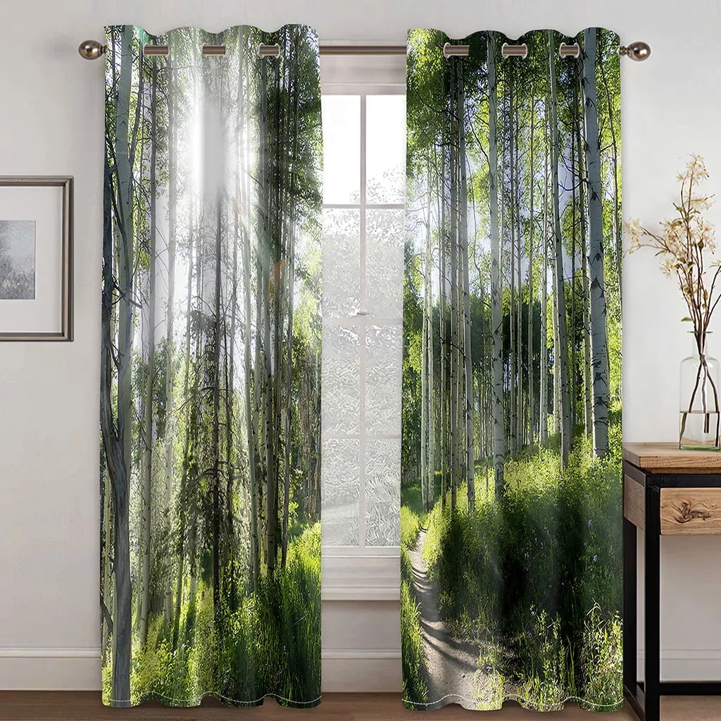 2 Panels Natural Beach Seaside Balcony Scenery Island Plants Free ...