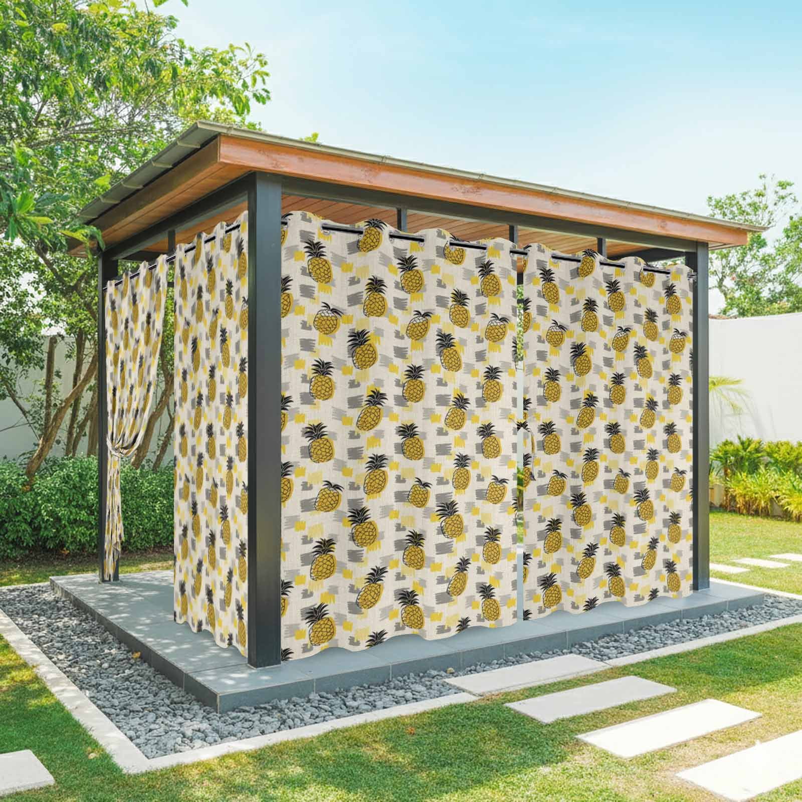 2 Panels Outdoor Curtains for Patio Waterproof 54"x108" Summer ...