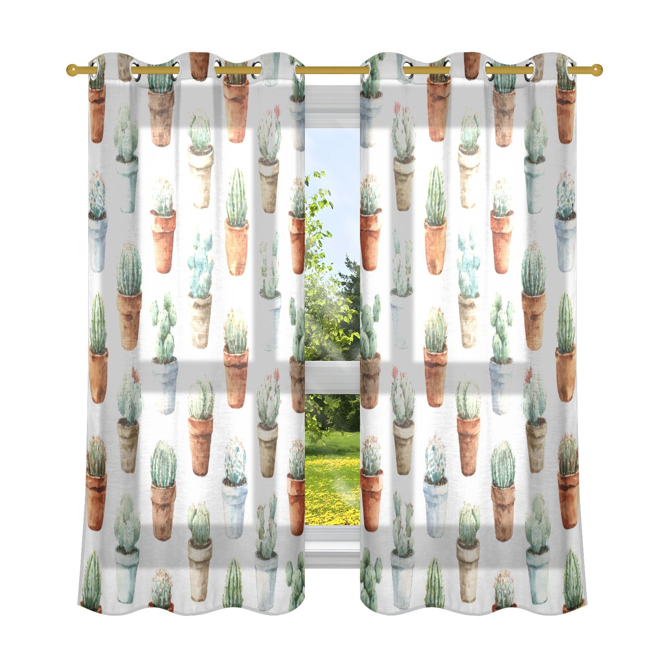 2 Panels Set Blackout Curtains Thermal Insulated Sun Protection Room ...