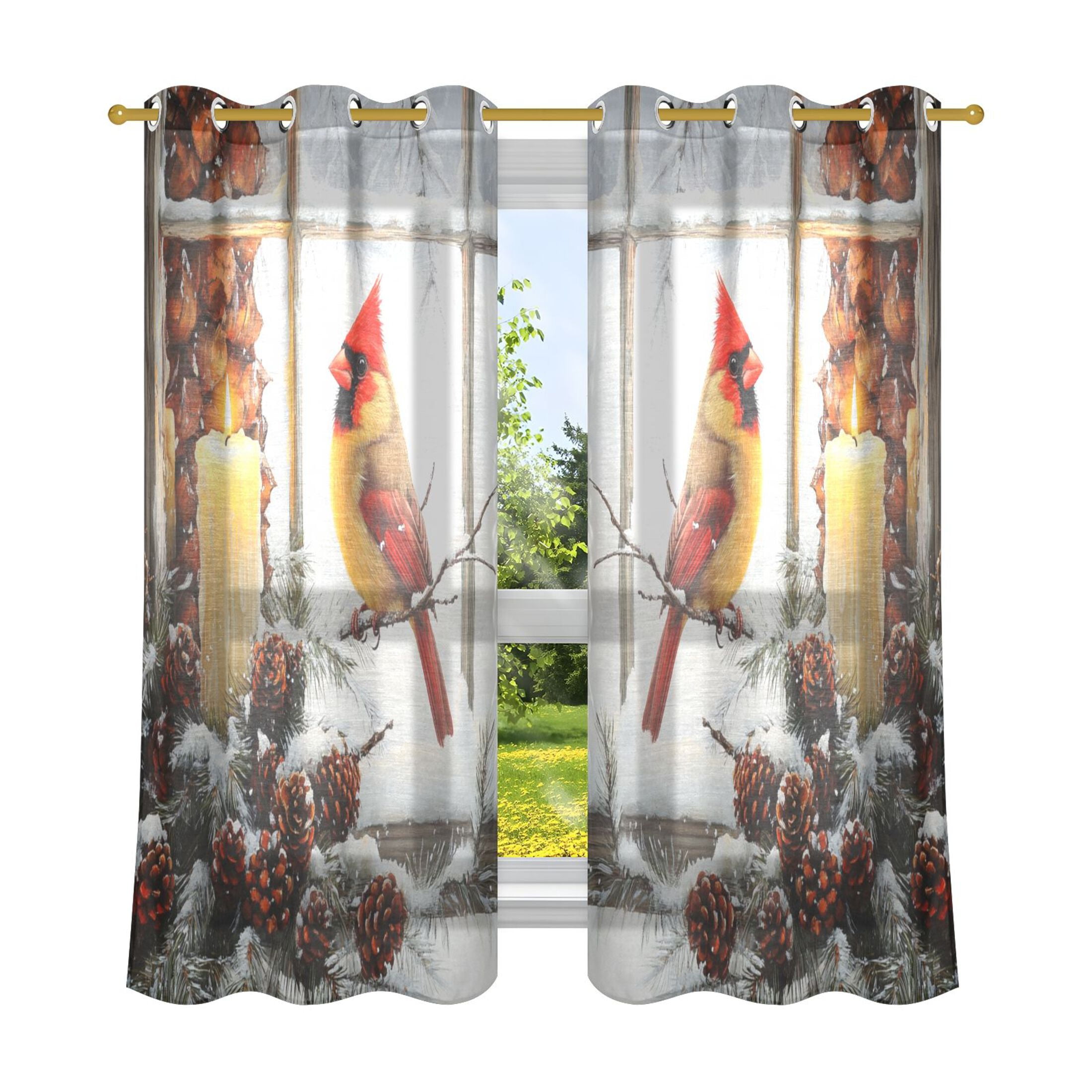 2 Panels Set Blackout Curtains Thermal Insulated Sun Protection Room ...