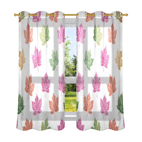 2 Panels Set Blackout Curtains Thermal Insulated Sun Protection Room ...