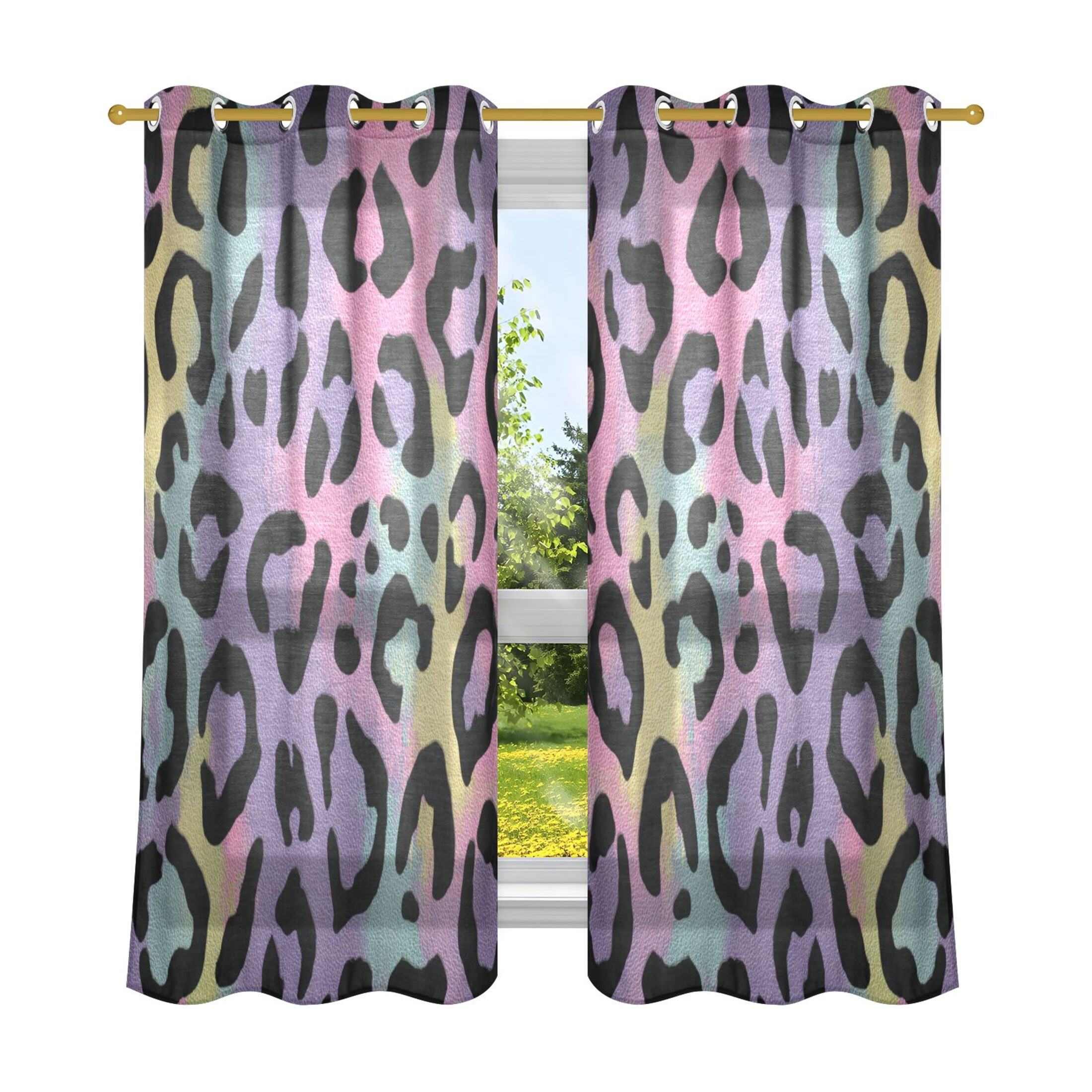 2 Panels Set Blackout Curtains Thermal Insulated Sun Protection Room ...