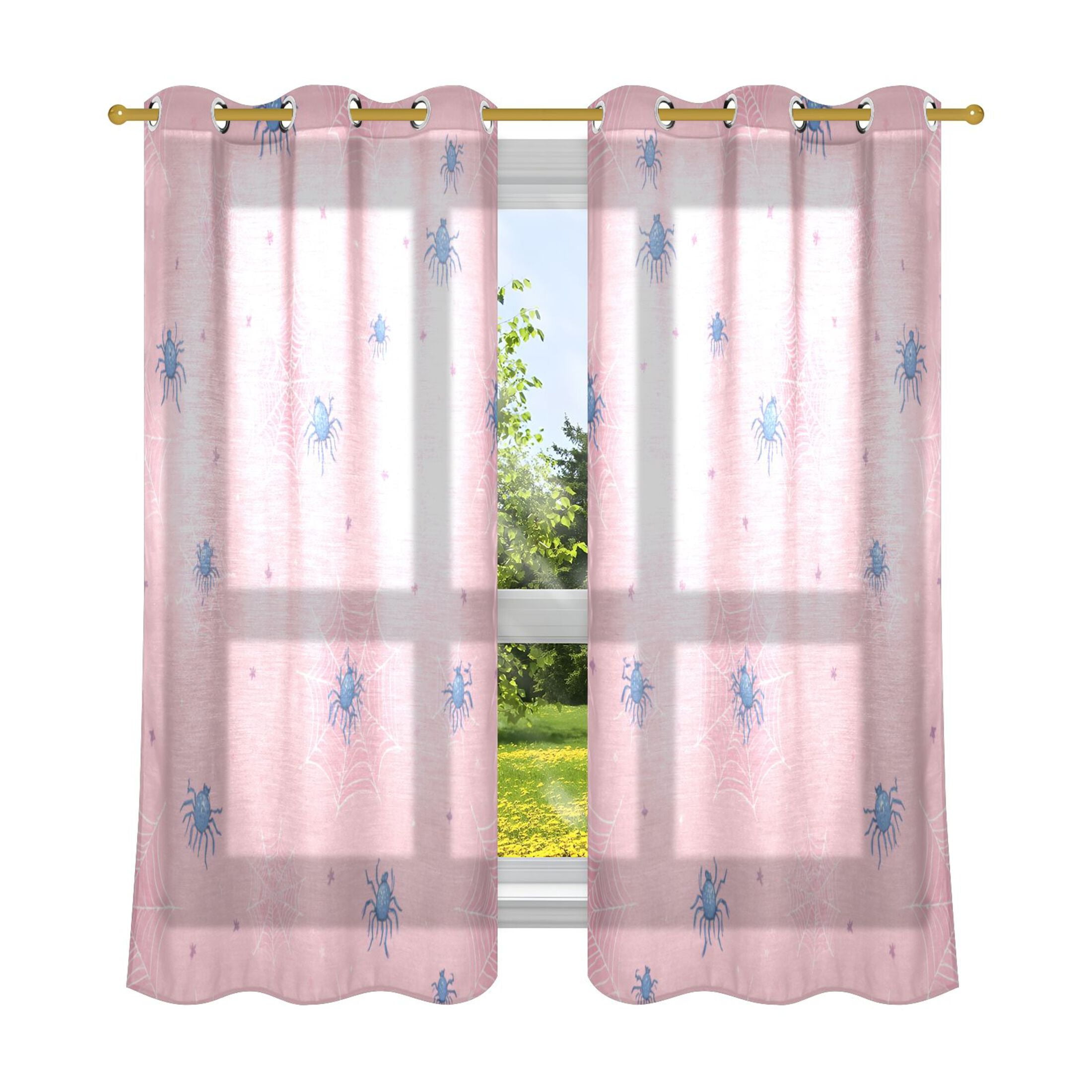 2 Panels Set Blackout Curtains Thermal Insulated Sun Protection Room ...