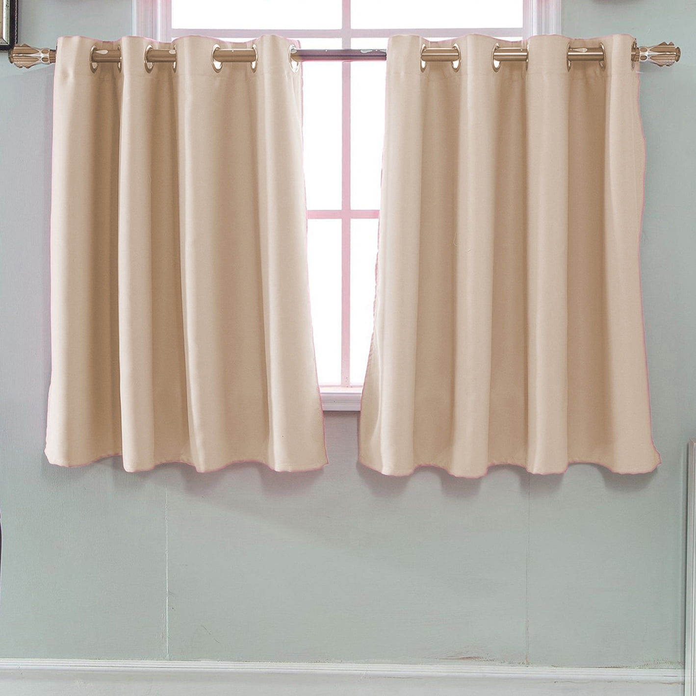 2 Panels Short Curtain Half Window Curtains for Bedroom RV Camper ...