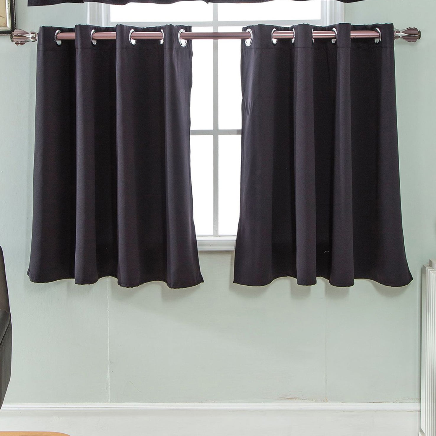 2 Panels Short Curtain Half Window Curtains for Bedroom RV Camper ...