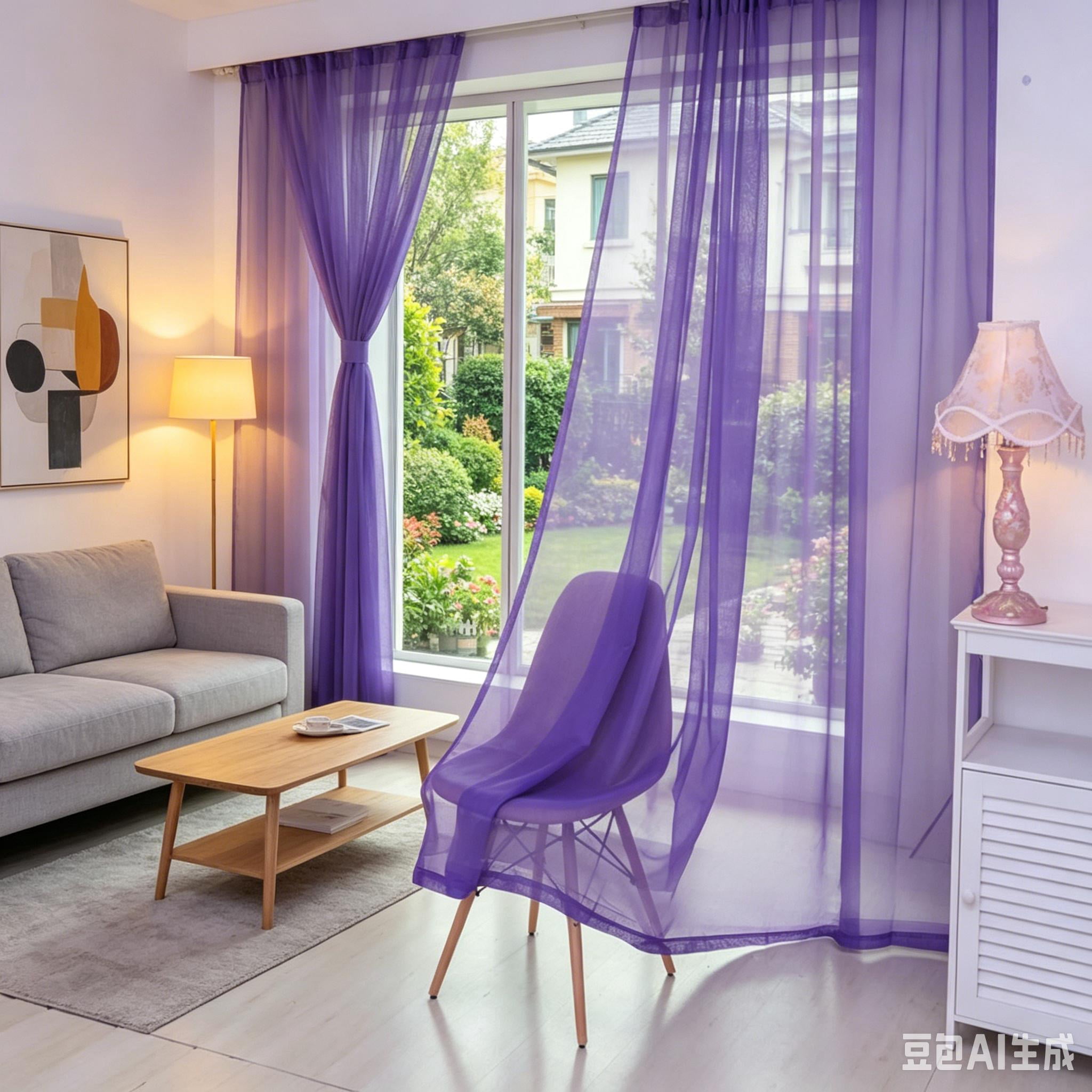 2 Panels Solid Color Sheer Curtains, 78.74"×39.37" Rod Pocket Glass ...
