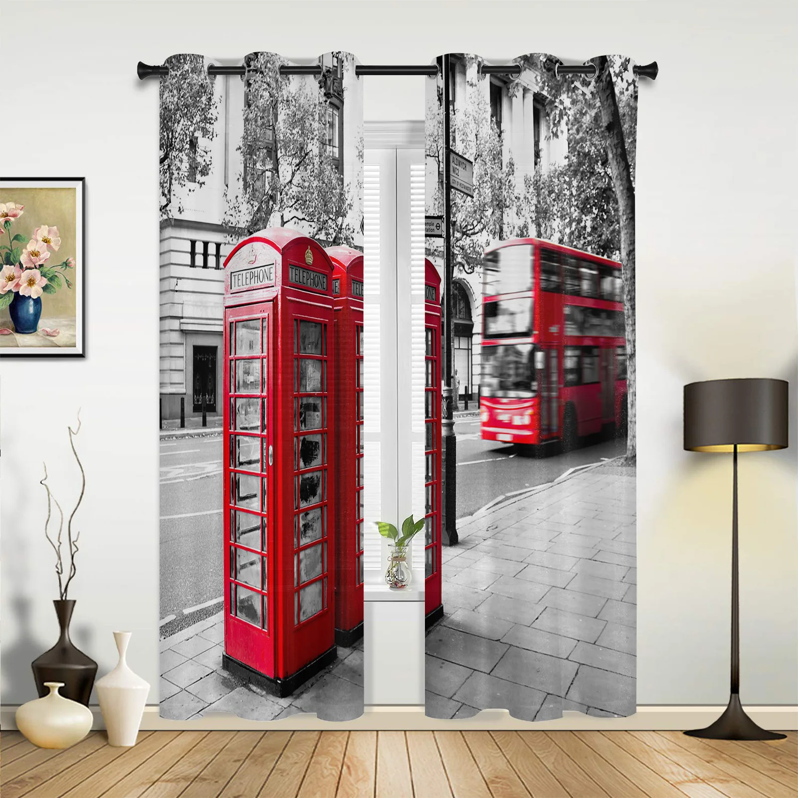 2 Panels Tower Of London Uk Big Ben Curtains for Bedroom Living Room ...