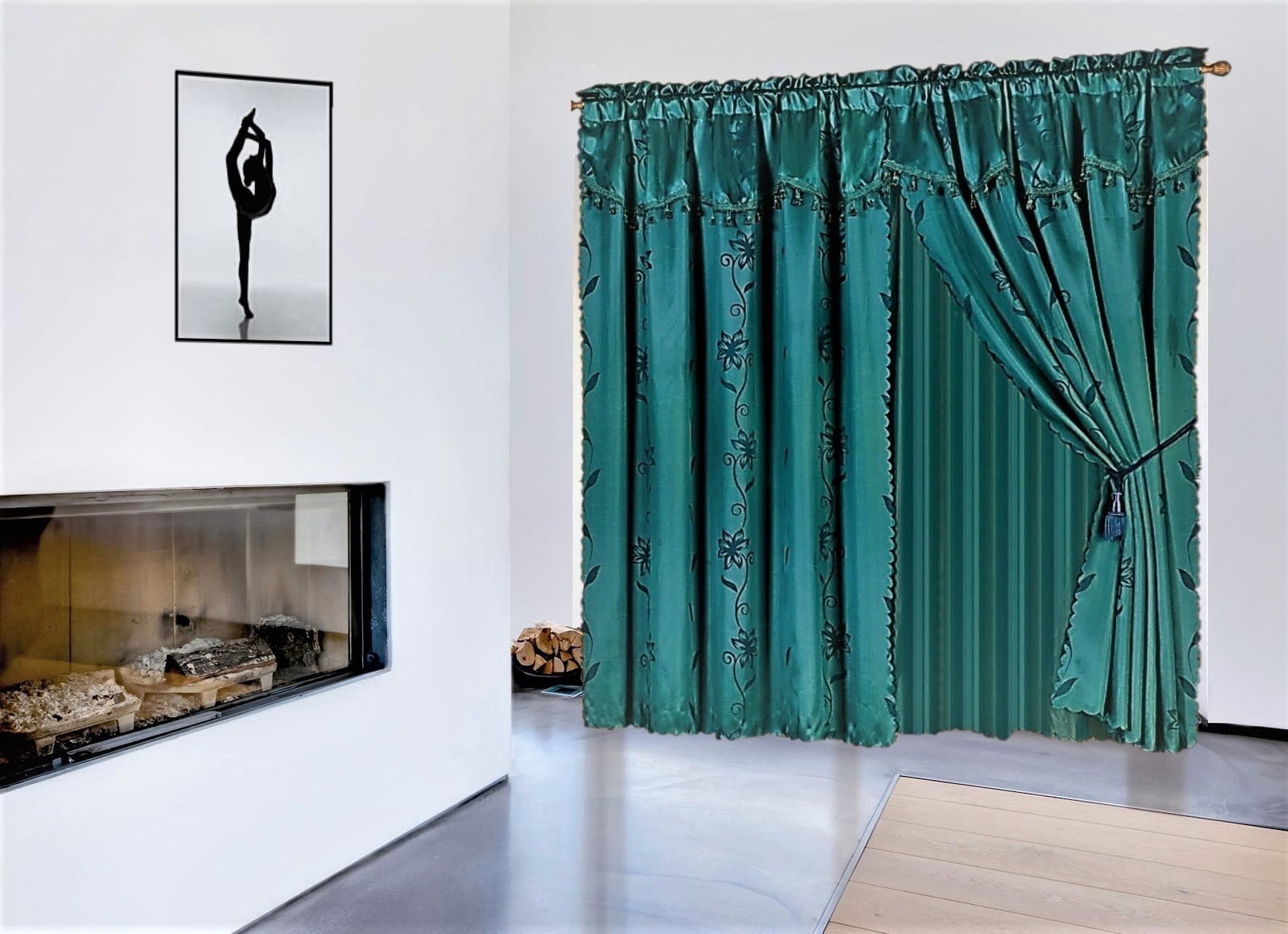 2 Panels Window Curtain Nada Hunter 60 Inches Wide X 84 Inches Length ...