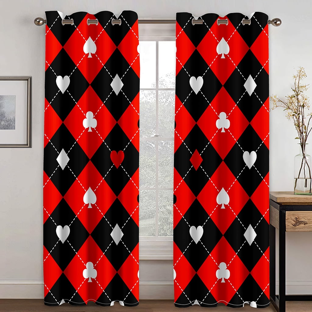 2 Panels Yellow Patchwork Geometric Pattern Curtain Fit Children's Room Living Room Bedroom ...