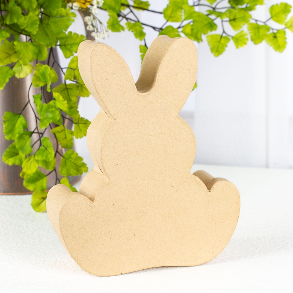 2 Paper Mache Bunny Rabbit Boxes - Spring Décor - Walmart.com