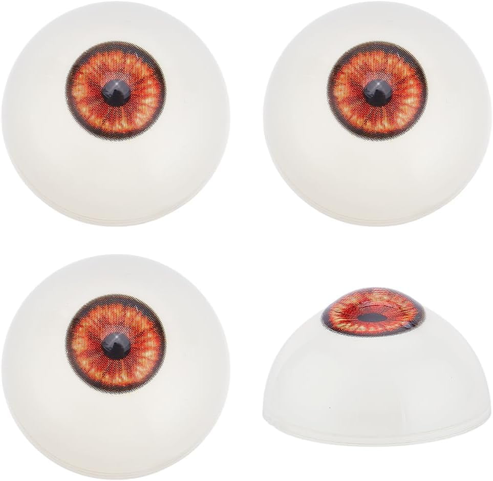2 Paris Realistic Eyes Big Eyeballs 32mm Human Eyes Half Round Eyeballs ...