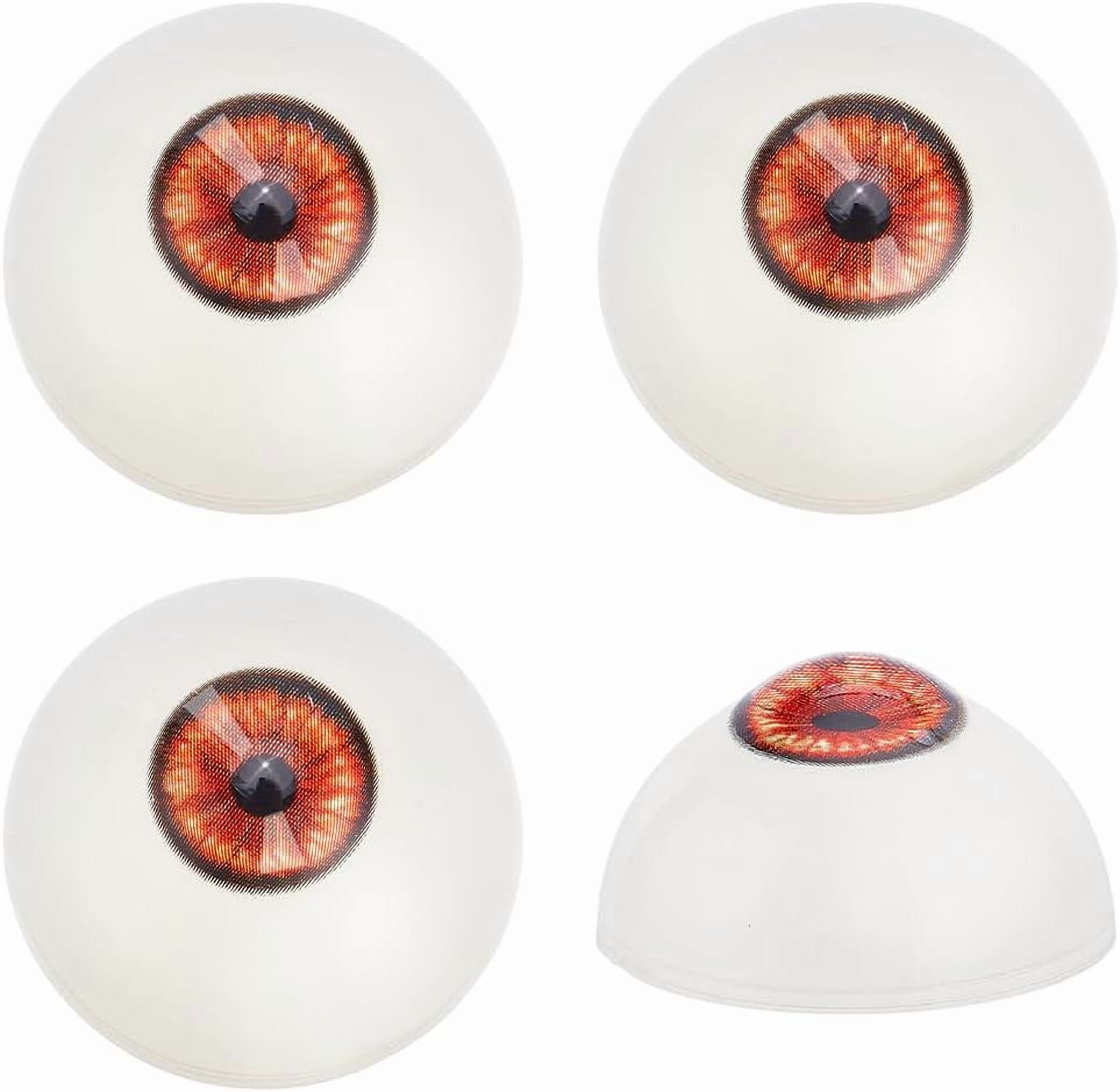 2 Paris Realistic Eyes Big Eyeballs 32mm Human Eyes Half Round Eyeballs ...