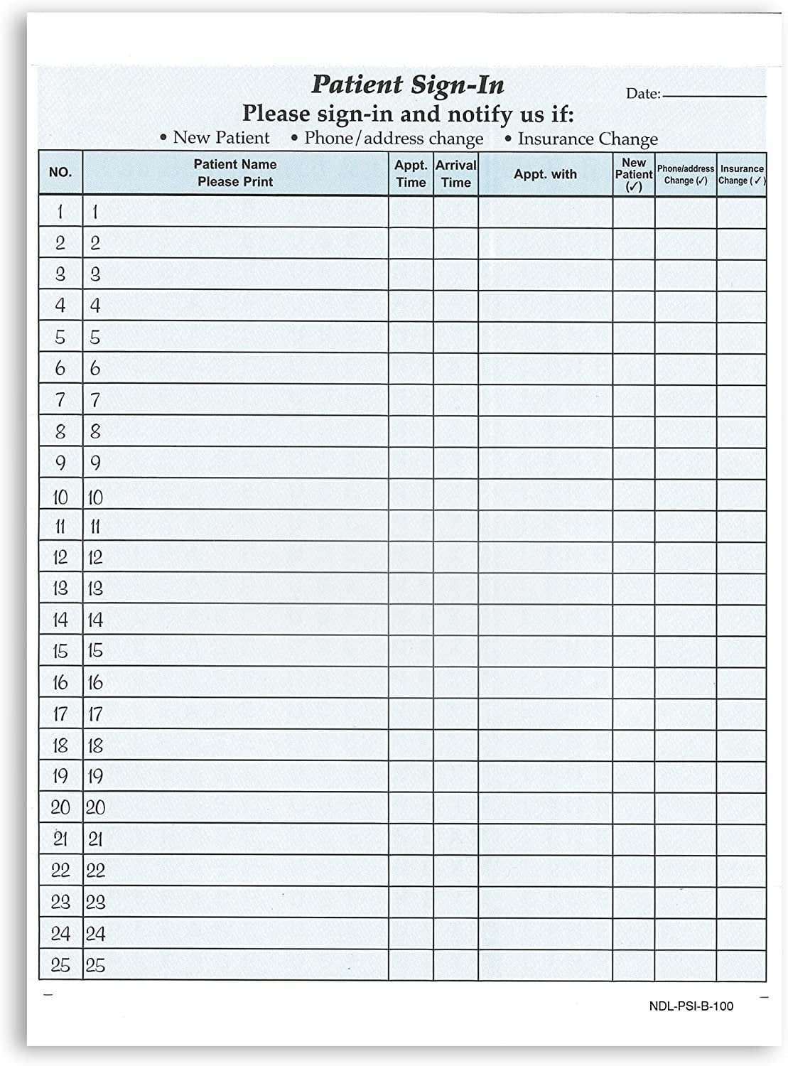 Next Day Labels TM - 2 Part Carbonless Patient Sign in Forms, HIPAA ...