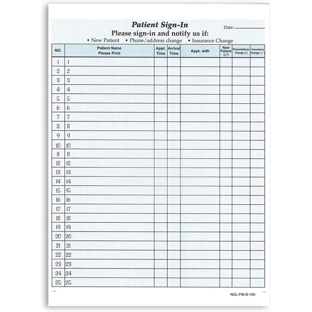 Next Day Labels TM - 2 Part Carbonless Patient Sign in Forms, HIPAA ...
