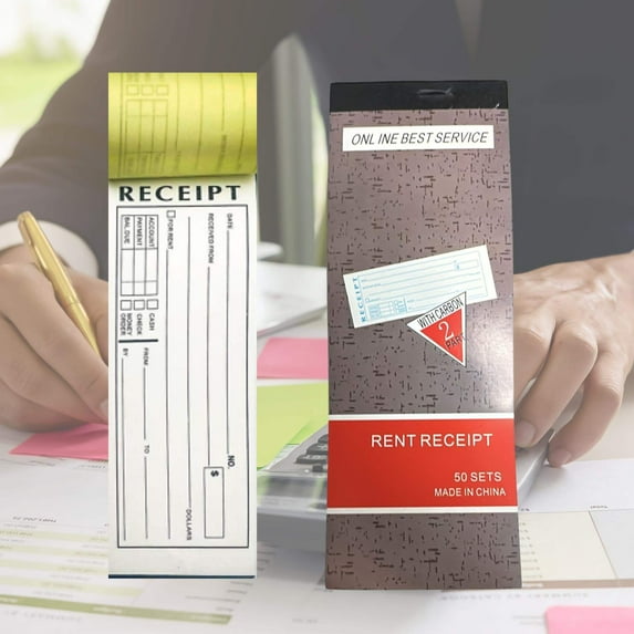2-Part Carbonless with Log Sheet Rent Receipt Book: 50CT - Walmart.com