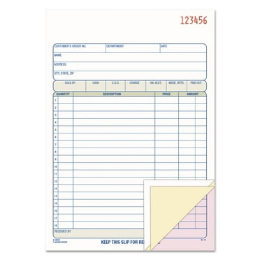 10 Pack of 50 Duplicate Forms 3.5" X 5.5" Small Sales Book Order ...