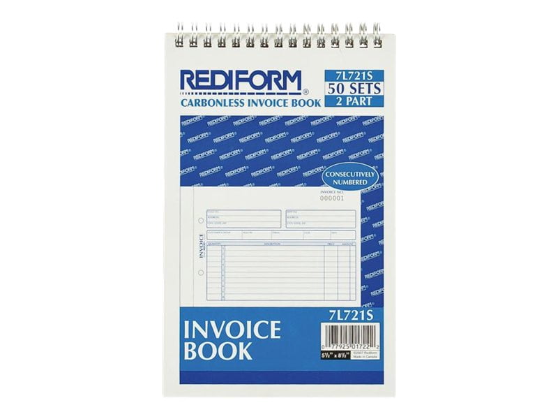 2-Part Spiral Bound Invoice Book for Business Supplies - Walmart ...