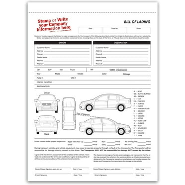 Free Shipping! 17/27 Point Vehicle Inspection Form - 8 1/2ʺH x 11ʺW ...