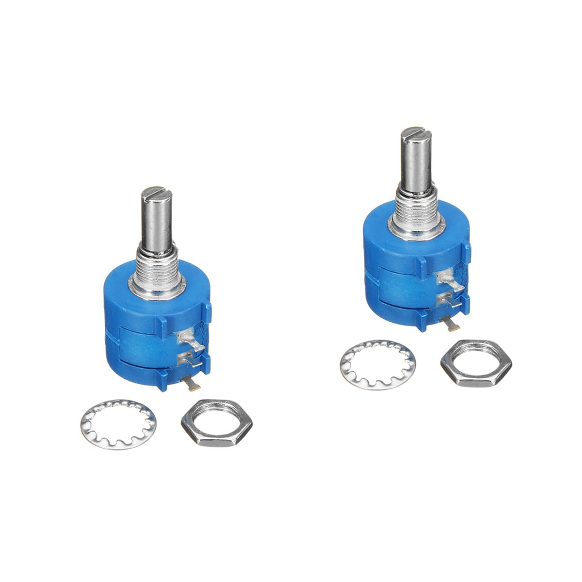 2 Pc 10K Ohm Potentiometer Multiturn Vertical Precision Adjustable ...